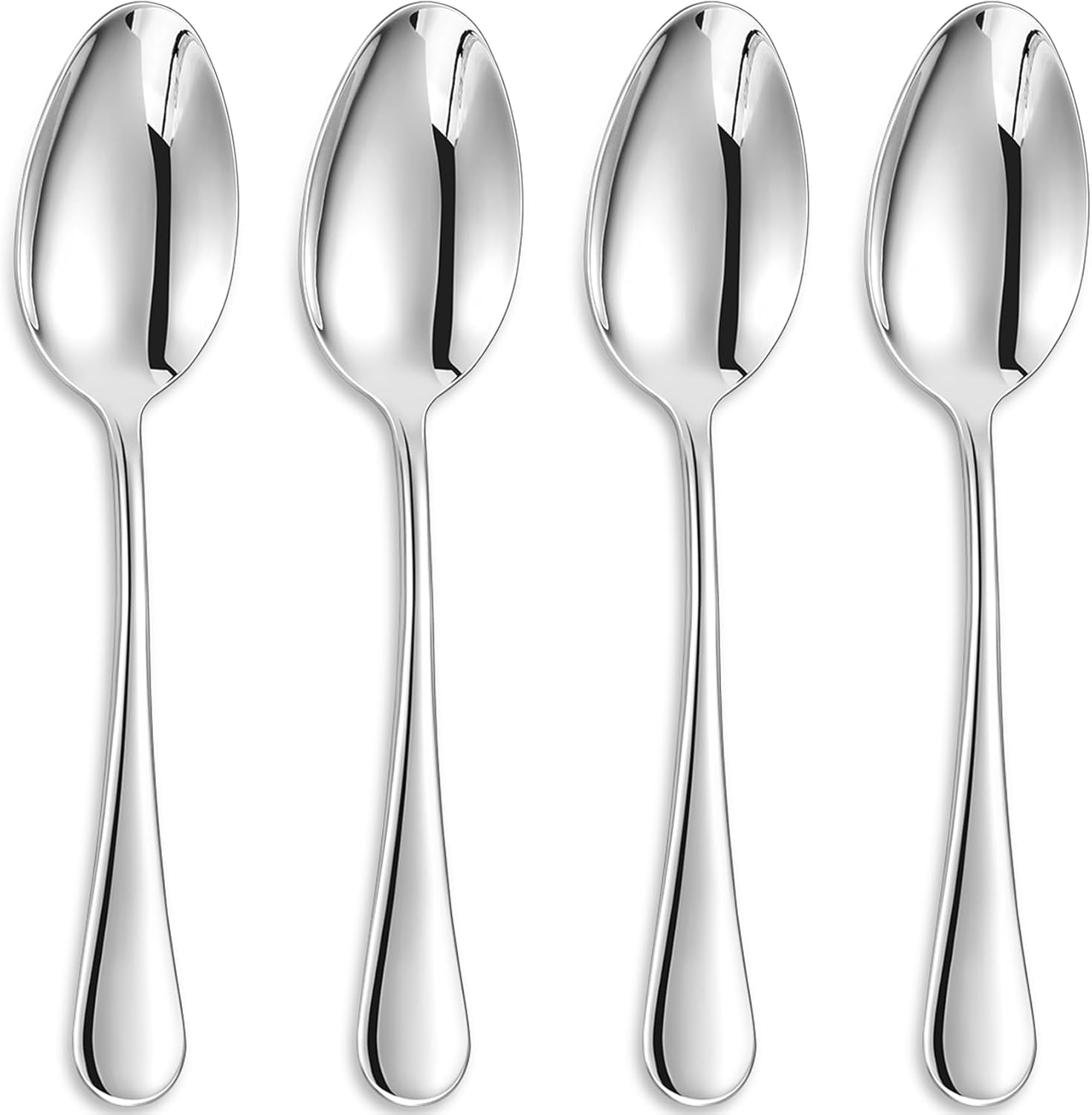 4-Piece 9 Inch Spoon Set – 18/10 Stainless Steel Heavy-Duty Mirror ...