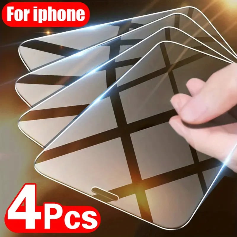 4-Piece 9H Tempered Glass Privacy Screen & Camera Lens Protector Set ...