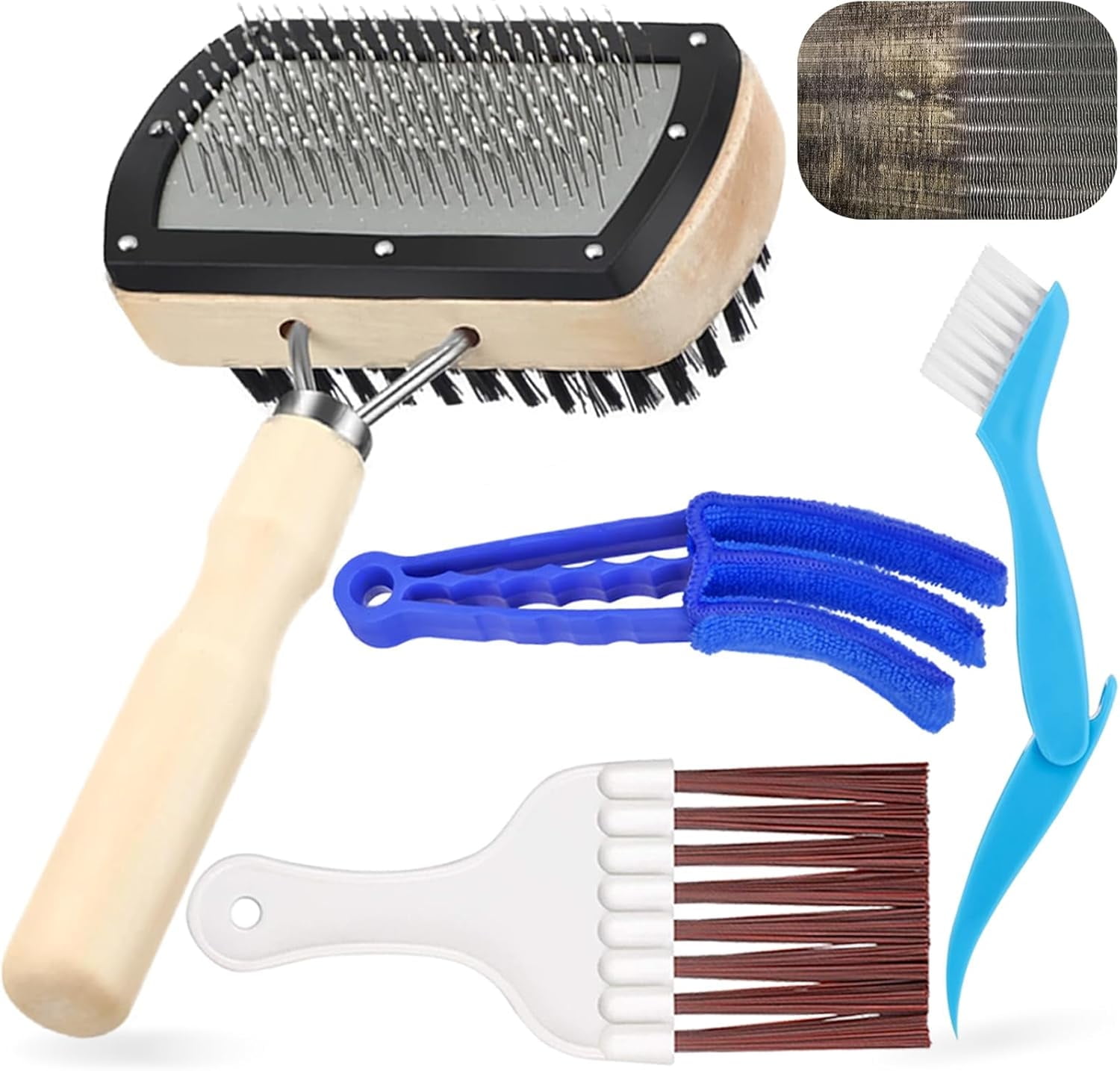 4 Piece AC Cleaning Tool Kit Includes 1 Dual-Sided Condenser Evaporator ...