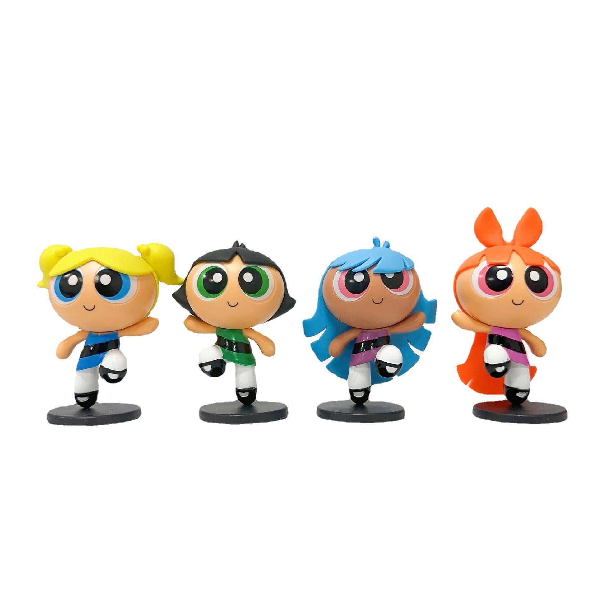 4 Piece Action Character Toy Set for Girls 3.5 Inch PVC Character Model ...