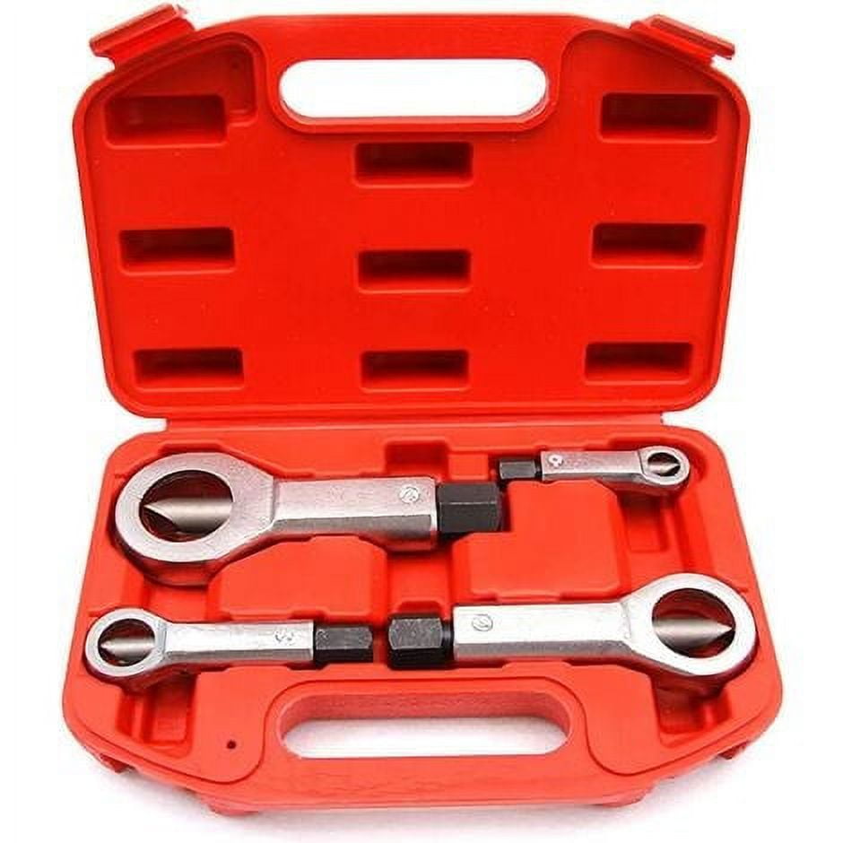 4-Piece Adjustable Tool for Rusty, Damaged & Stuck Nuts Heavy Duty Nut ...