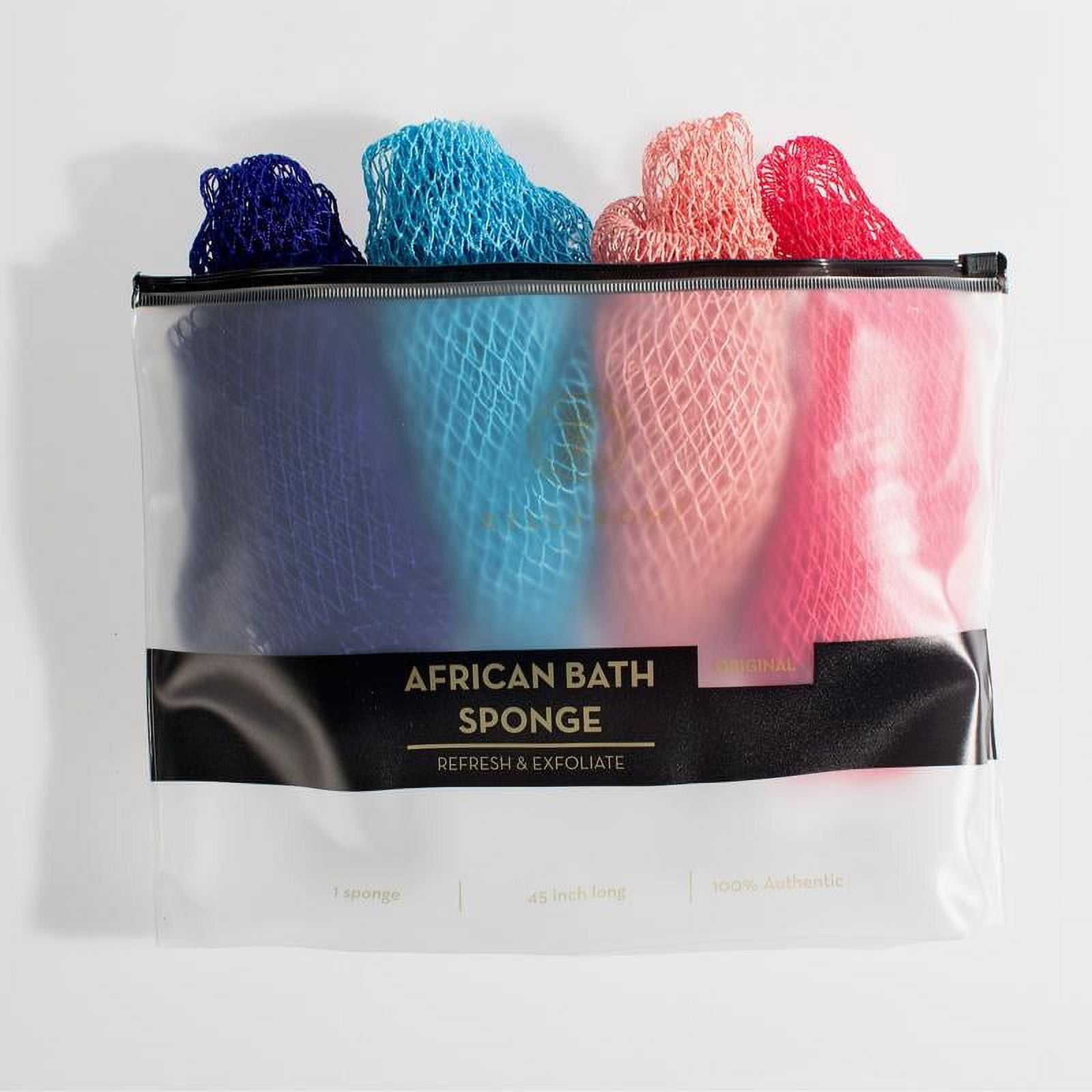 4 Piece African Exfoliating Net Sponge Bundle, Ethically Sourced from Nigeria Bath Sponge Bath ...