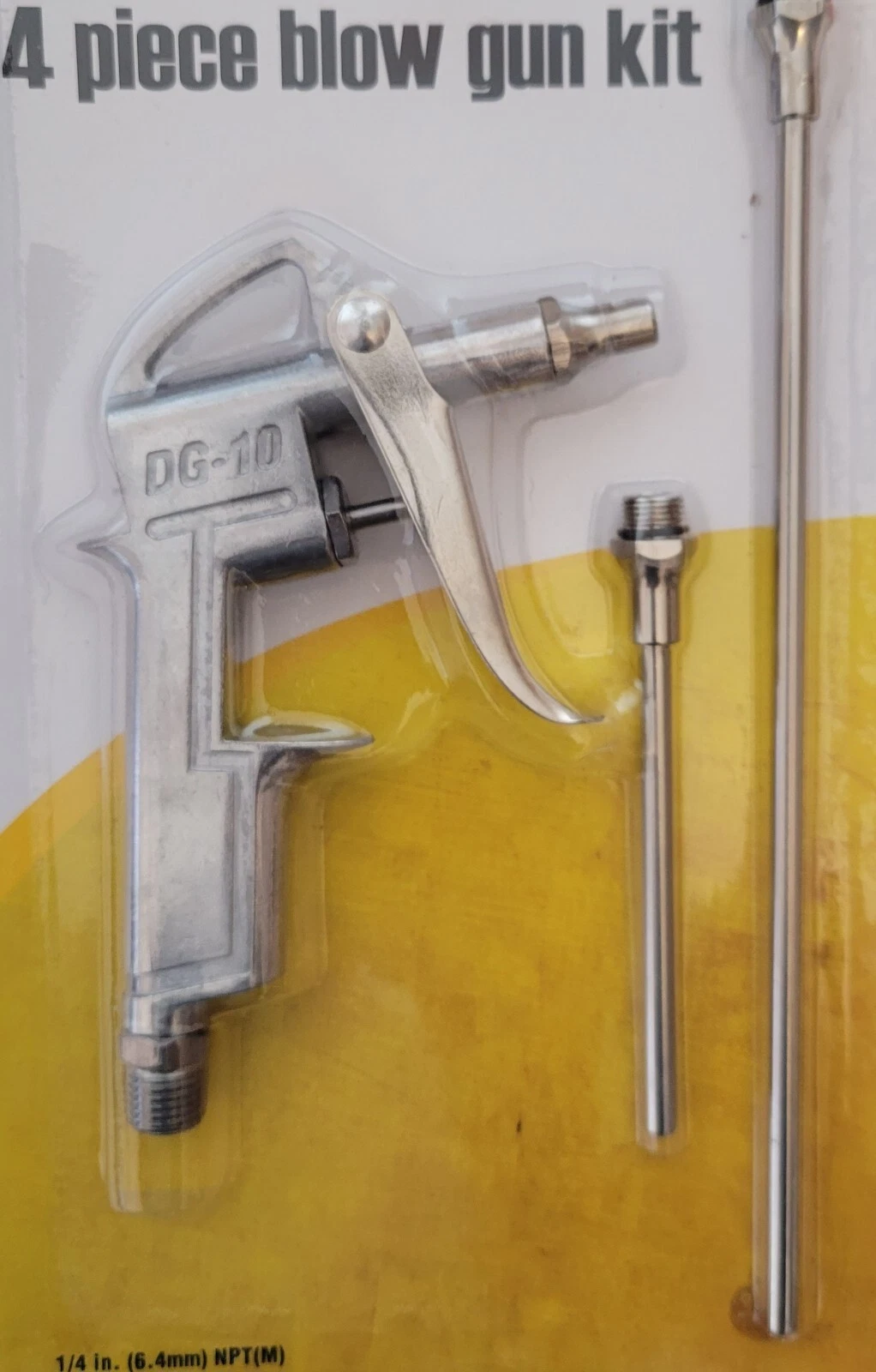 4 Piece Air Blow Gun Tool Set Pistol Trigger Compressor Duster ...