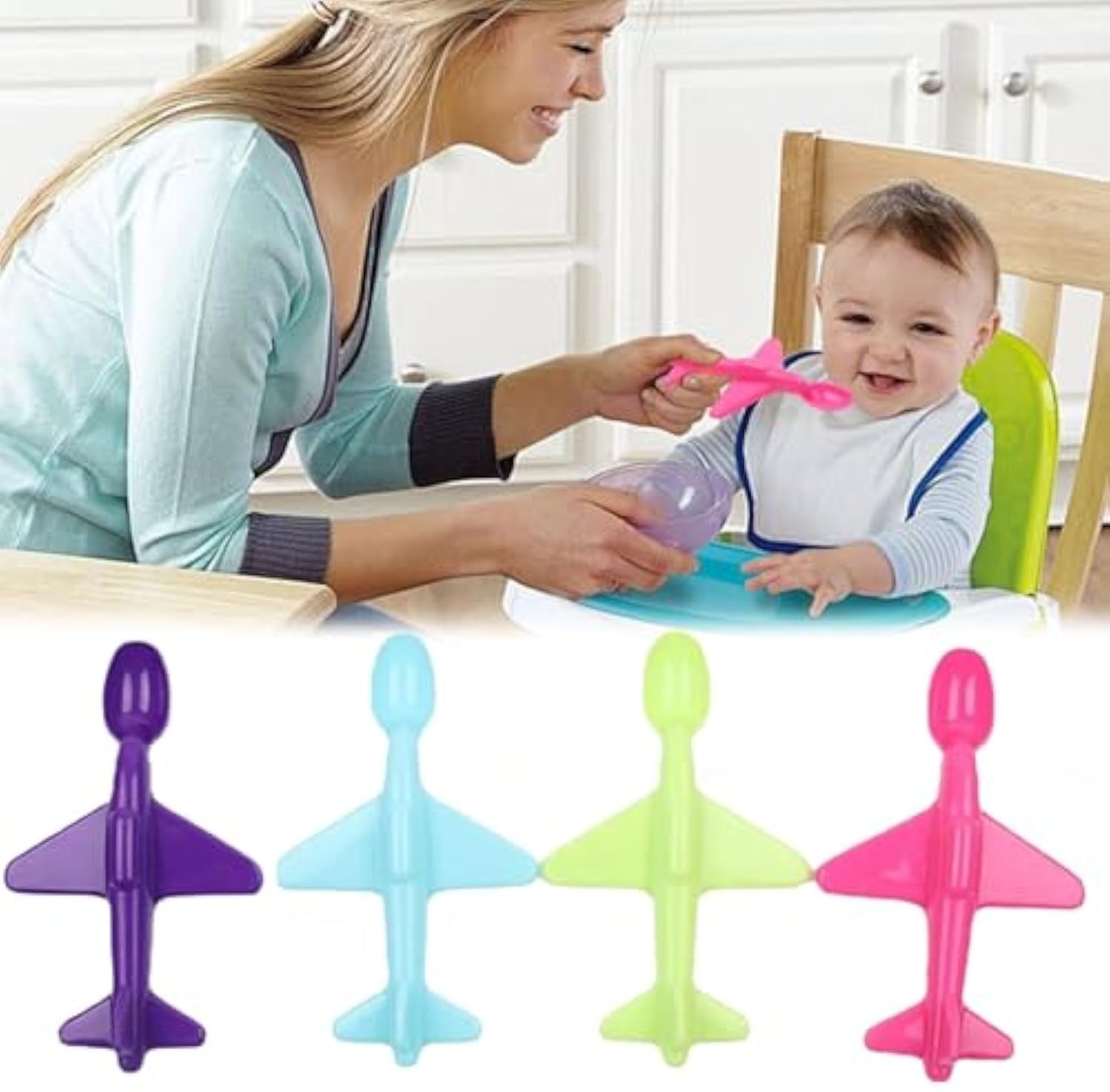 4-Piece Airplane Spoon Set, Small Airplane Shape Children's Spoon ...