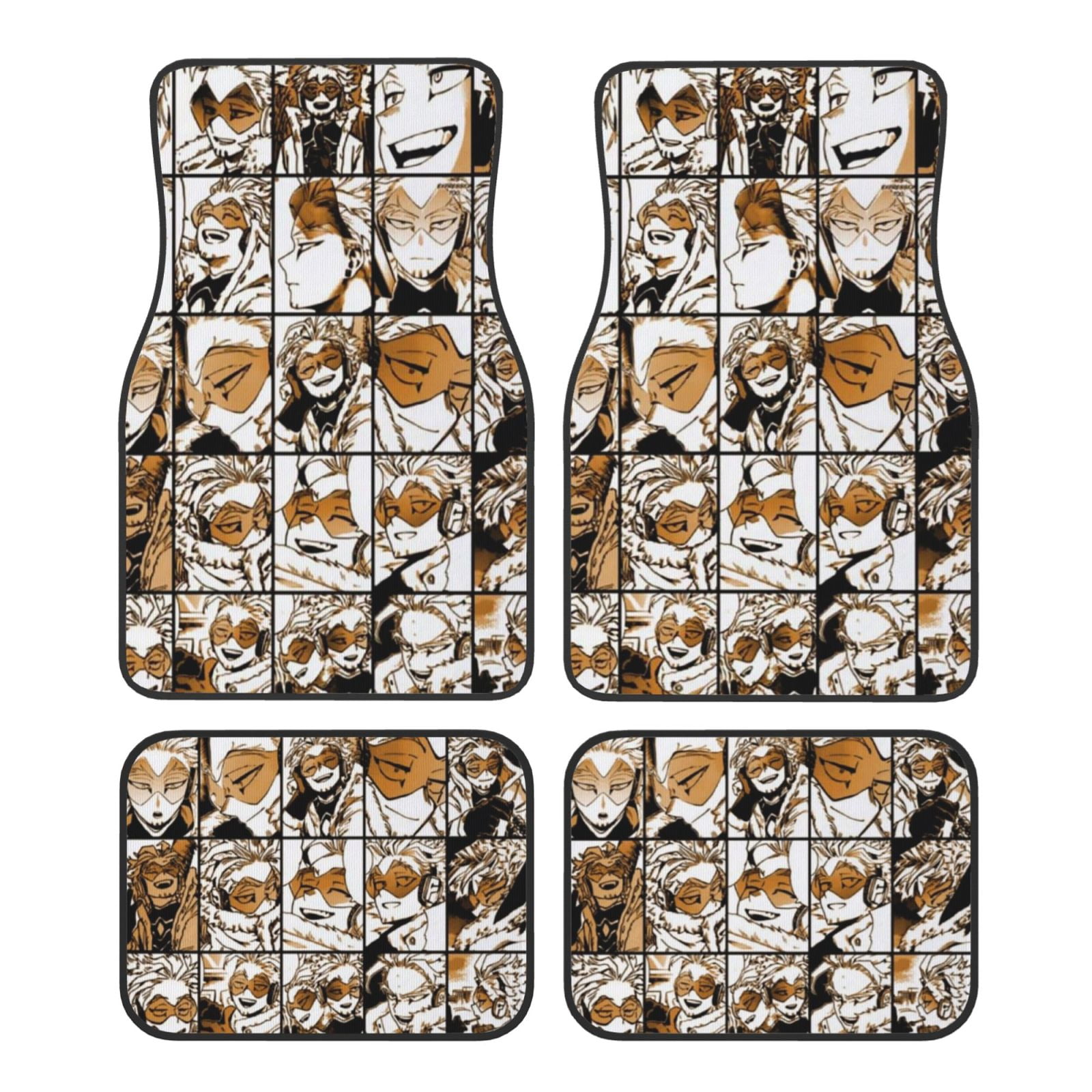 4 Piece All-Weather Car Mat, My Hero Academia Hawks - Manga Collage Car ...