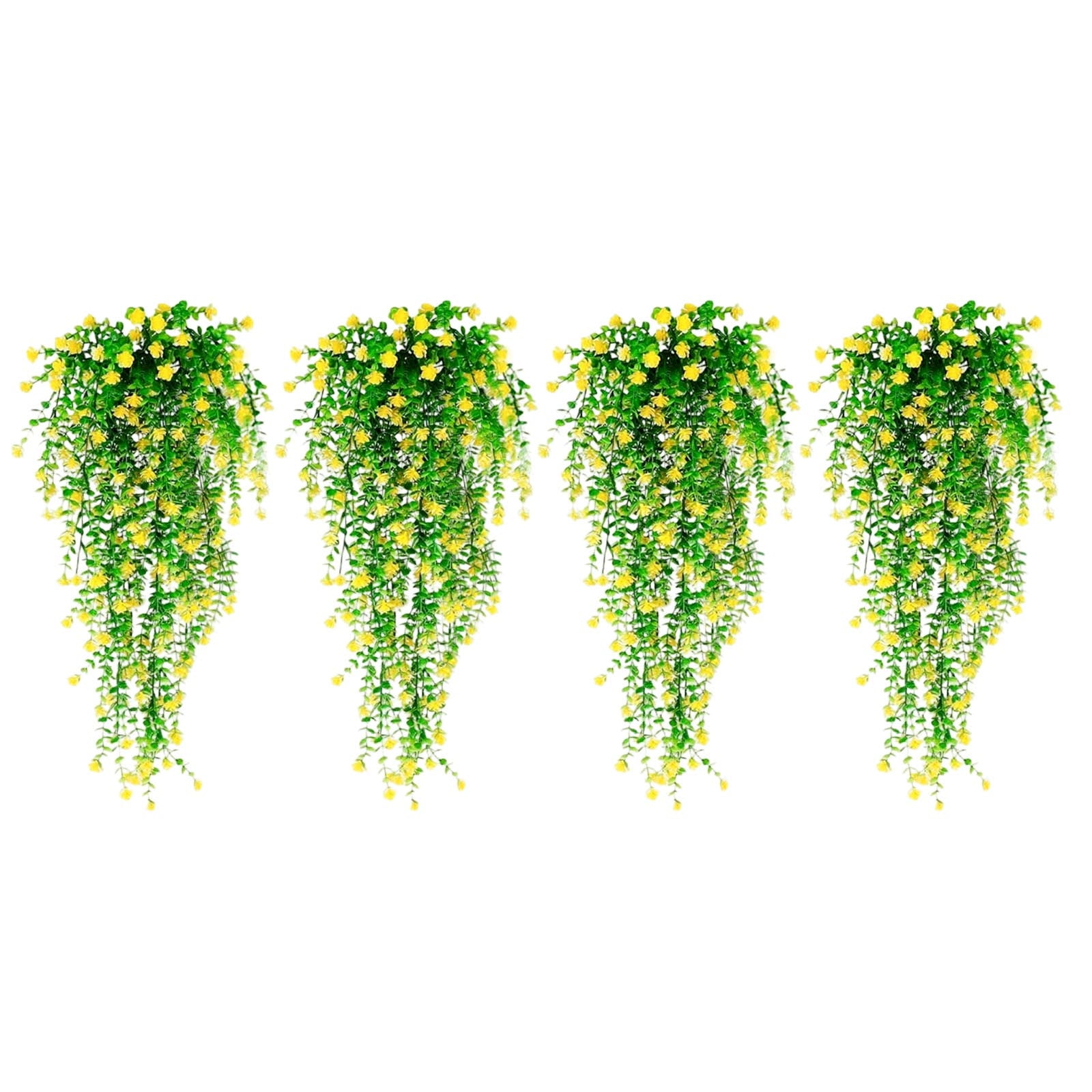4-Piece Artificial Hanging Flower Vines | Realistic Plastic ...