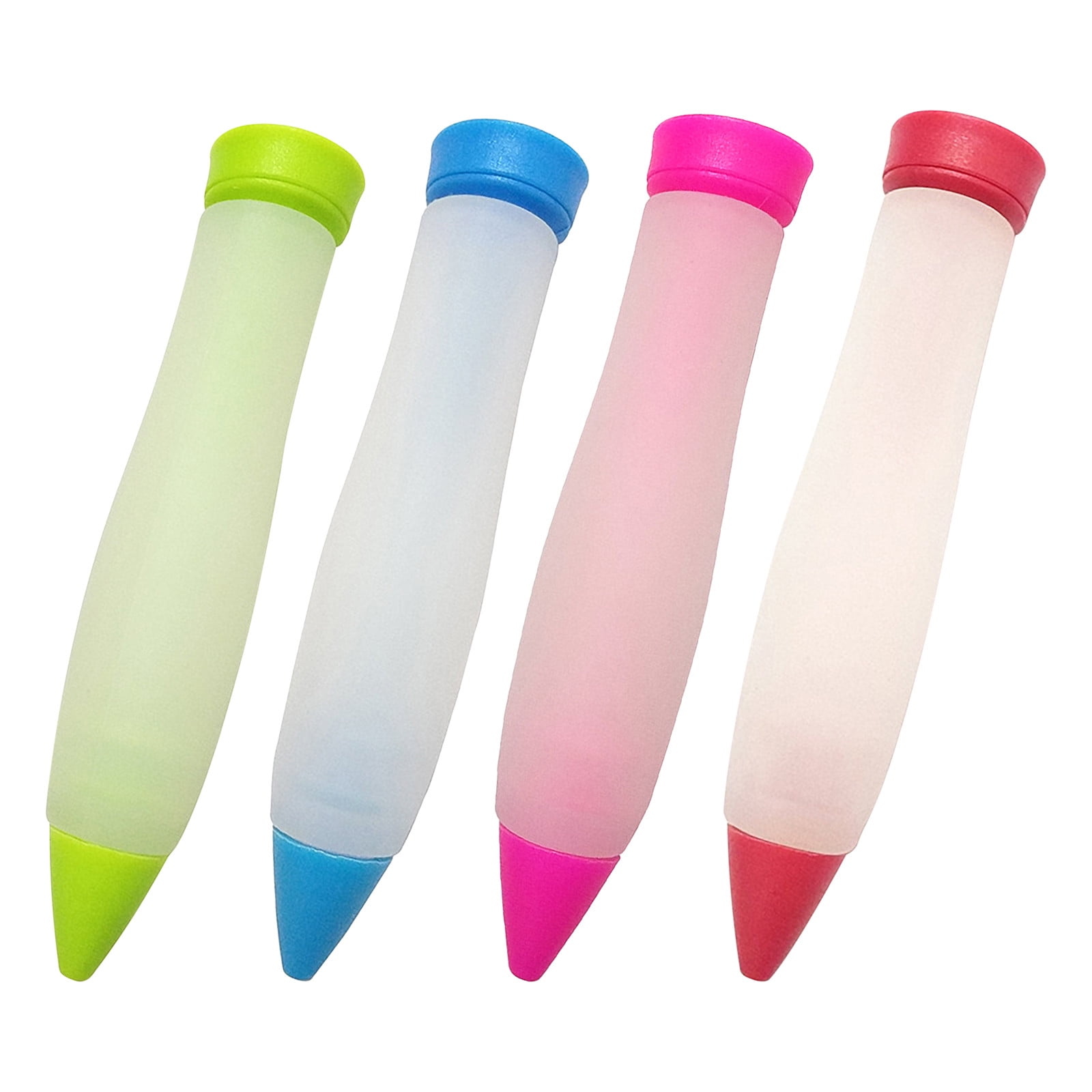 4-Piece Baking Decorating Kit with Silicone Nozzles, Stainless Steel ...