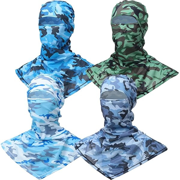 4 Piece Balaclava Face Covering Summer Balaclava Sun Protection Long ...
