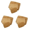 4-Piece Bamboo Cutting Board Set Reversible Chopping Slicing ...