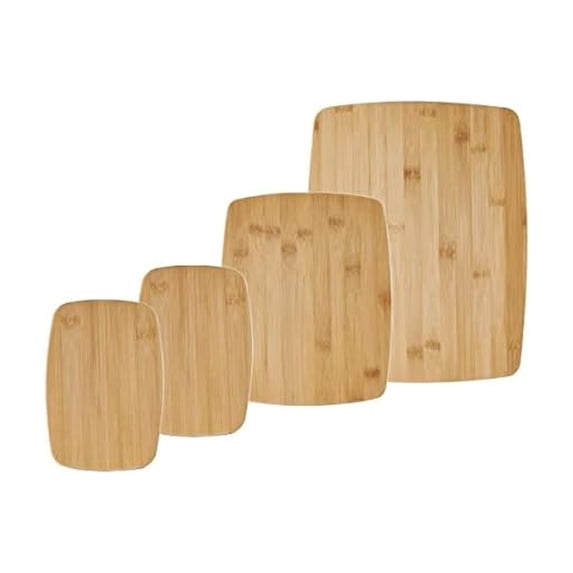 4-Piece Bamboo Cutting Board Set Reversible Chopping Slicing ...