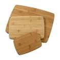 4-Piece Bamboo Cutting Board Set Reversible Chopping Slicing ...