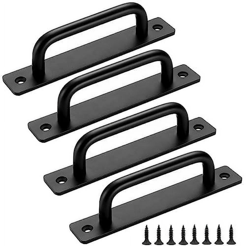 4 Piece Barn Drawer Pulls - Flat Head Long Base Pulls for Drawers ...