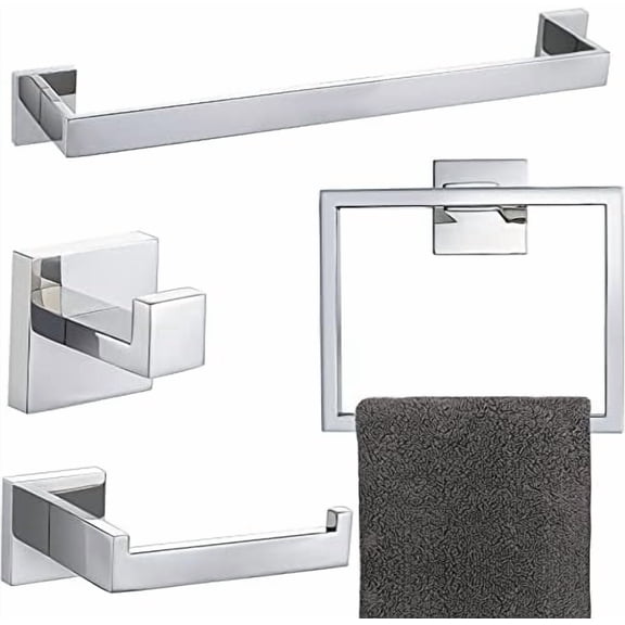 Expandable Towel Bar W/ Set Screw Mount Wall-Mount Chrome Bath ...