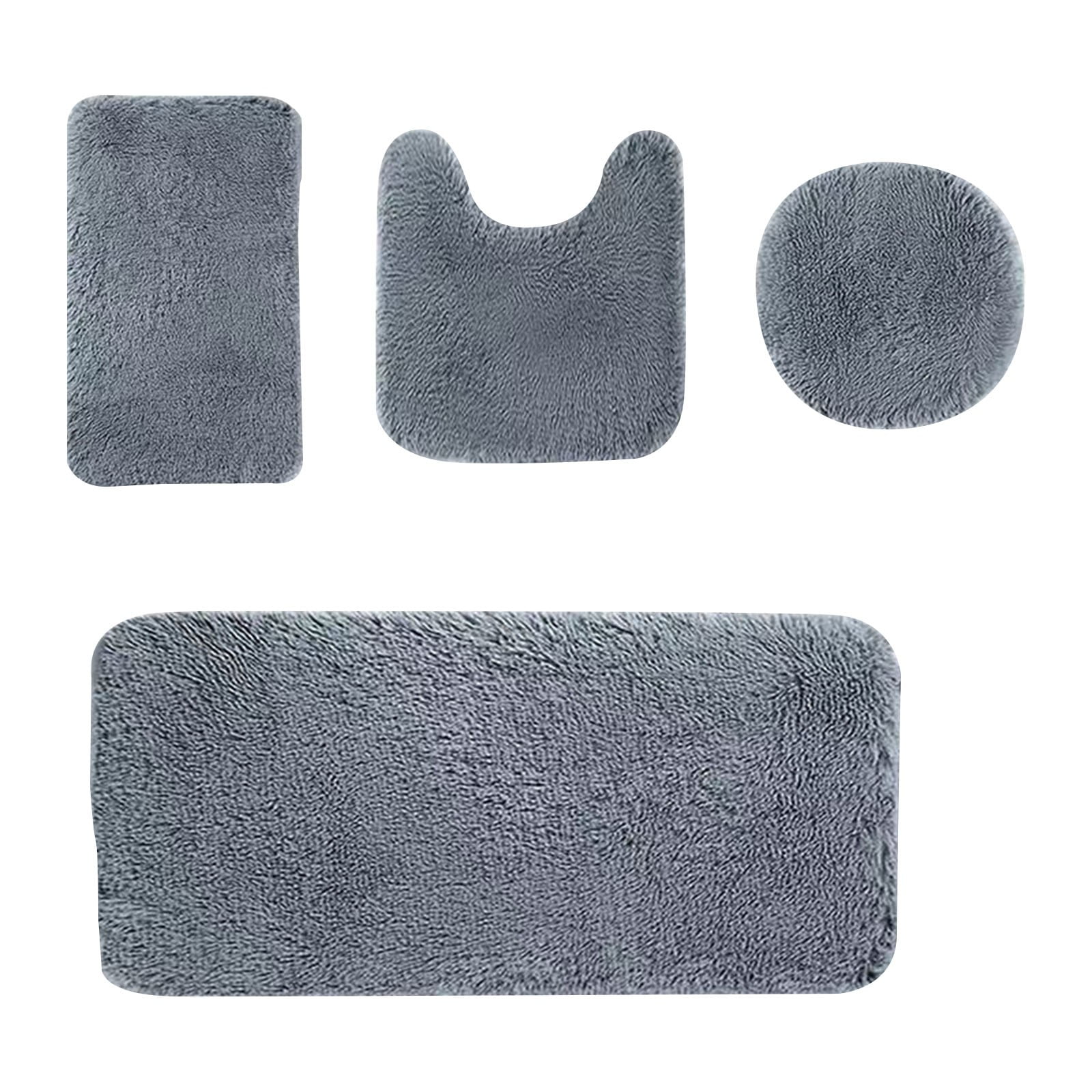 4 Piece Bathroom Rug Set,Bath Mat Set,Plush Bathroom Rug Set,Bathroom ...
