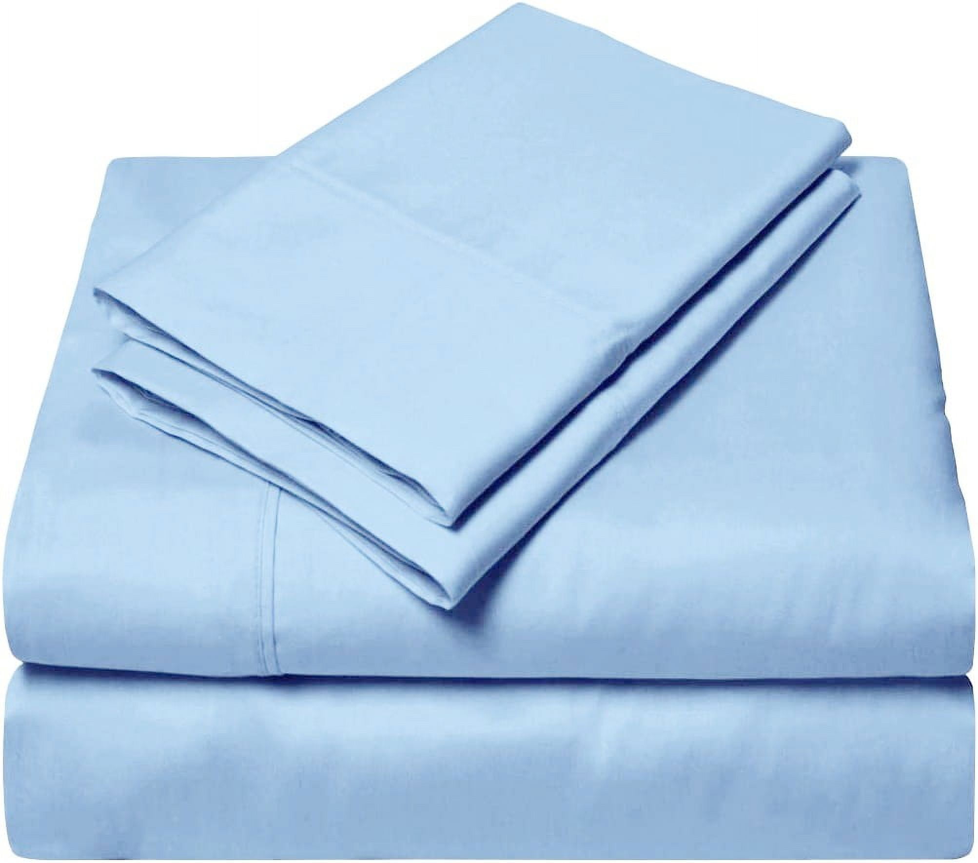 4 Piece Bed Sheet Set – 1 Flat Sheet, 1 Fitted Sheet 15" Deep Pocket ...