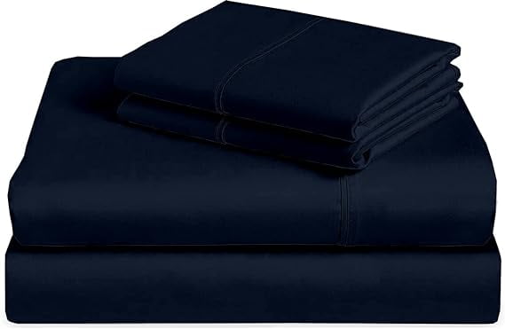 4 Piece Bed Sheet Set, 400 Thread Count, 100% Cotton Bed Sheet, 12 ...