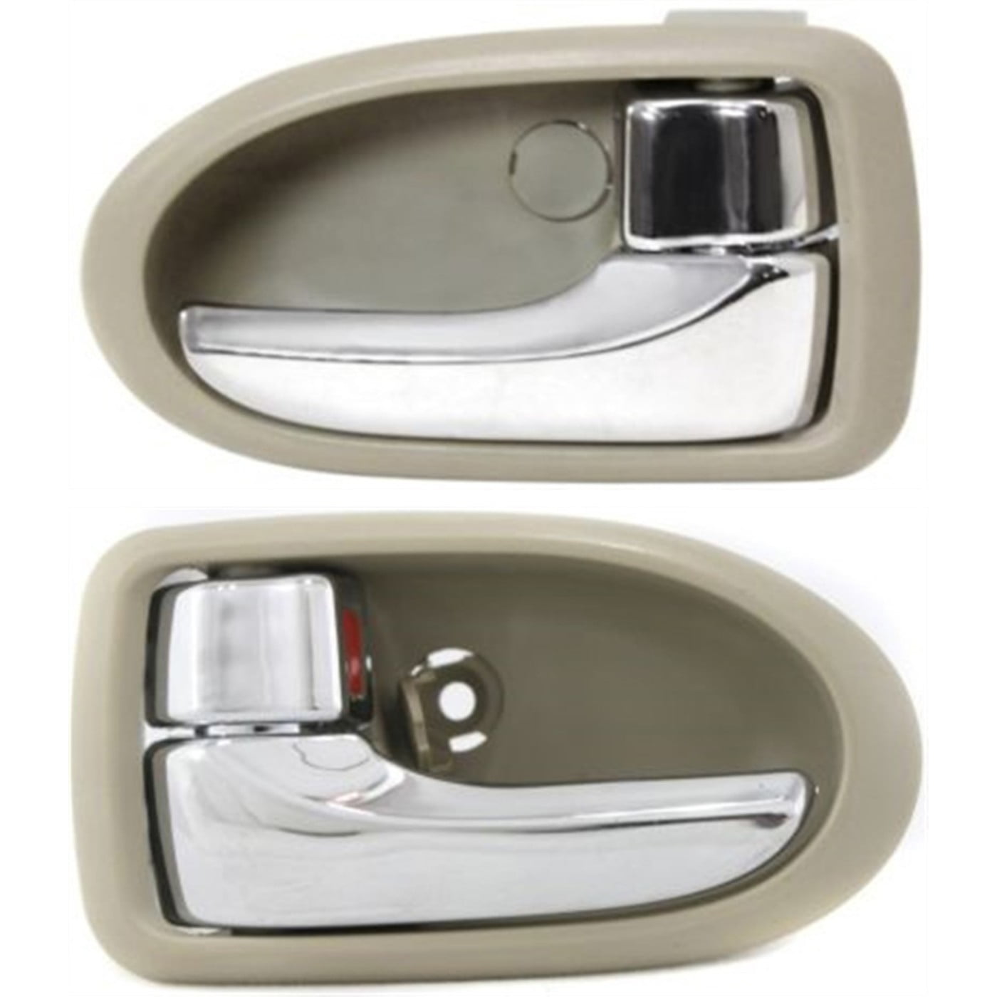 4-Piece Beige Bezel with Chrome Lever Interior Door Handle Set for ...