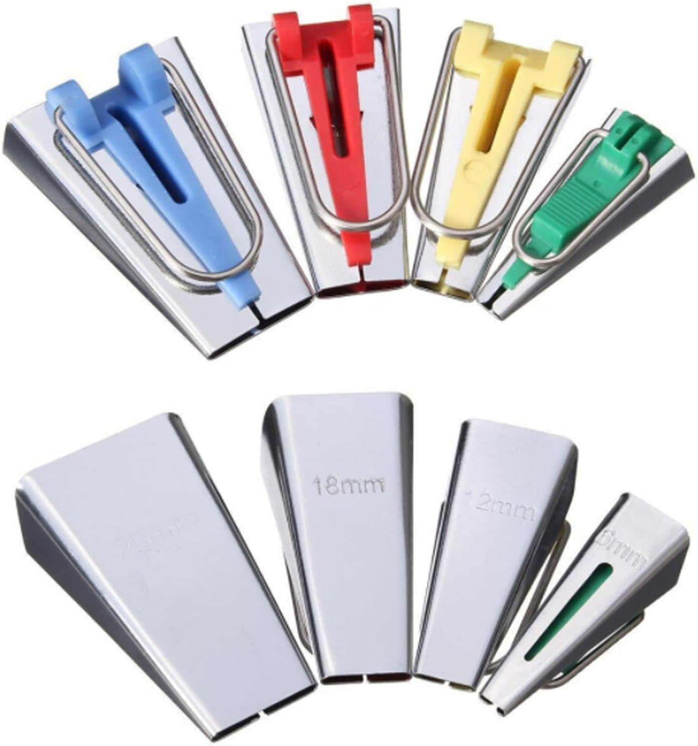 4 Piece Bias Tape Maker Bias Tape Tool Set 6 mm 12 mm 18 mm 25 mm ...