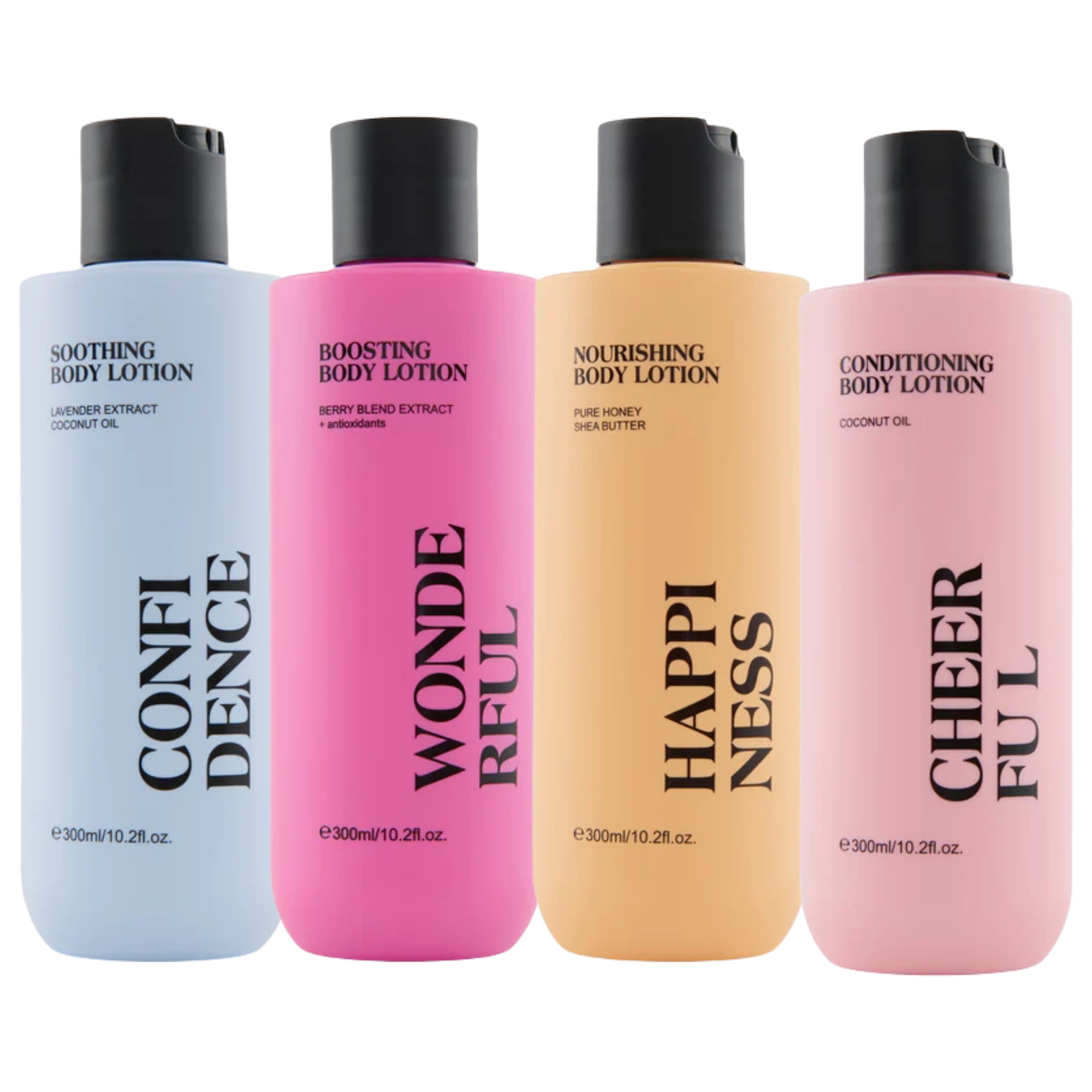 4-Piece Body Lotion Collection: Confidence, Wonderful, Happiness ...