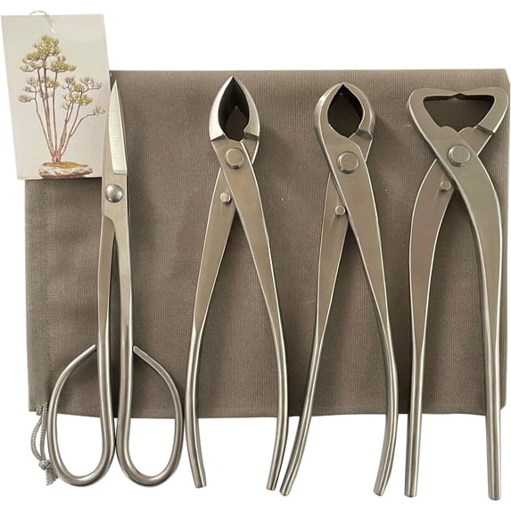 4-Piece Bonsai Tool Set,Concave Cutter,Knob Cutter,Trunk Splitter ...