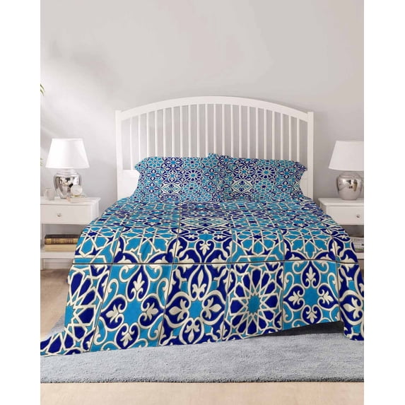 4 Piece Cal. King Sheet Set Vintage Morocco Sheets Set for Cal. King ...