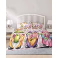 4 Piece Cal. King Sheet Set Watercolor Gnomes Floral Sheets Set for Cal ...
