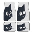 4-Piece Car Floor Mats Set, Cute Cartoon Cat Crystal Velvet Automotive ...