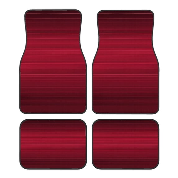 4-Piece Car Floor Mats Set, Dark Red Gradient Crystal Velvet Automotive ...