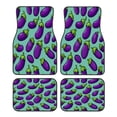 4-Piece Car Floor Mats Set, Eggplant Crystal Velvet Automotive Front ...