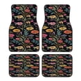 4-Piece Car Floor Mats Set, Floral Retro Crystal Velvet Automotive ...