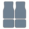 4-Piece Car Floor Mats Set, Light Slate Gray Crystal Velvet Automotive ...