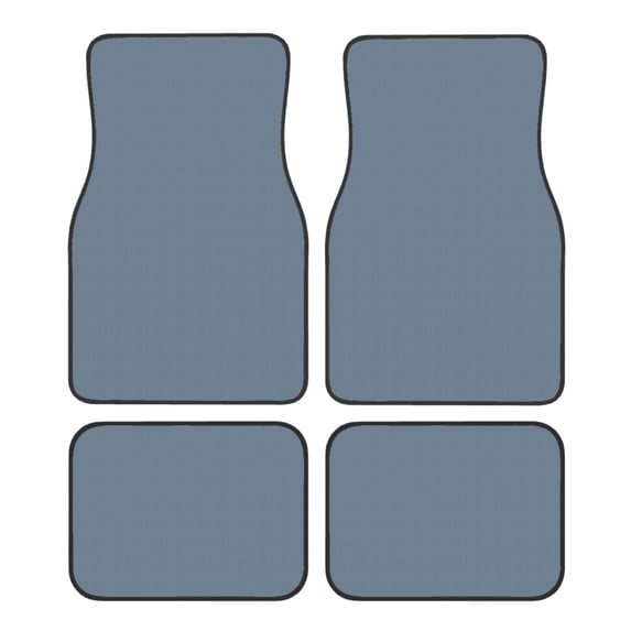 4-Piece Car Floor Mats Set, Light Slate Gray Crystal Velvet Automotive ...
