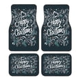 4-Piece Car Floor Mats Set, Merry Christmas Lettering Flourishes ...
