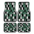 4-Piece Car Floor Mats Set, Monochrome Block Mix Crystal Velvet ...