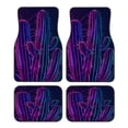 4-Piece Car Floor Mats Set, Neon Cactus (14) Crystal Velvet Automotive ...