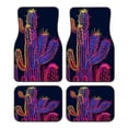 4-Piece Car Floor Mats Set, Neon Cactus (19) Crystal Velvet Automotive ...