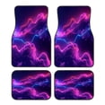 4-Piece Car Floor Mats Set, Neon Cloud Sky (17) Crystal Velvet ...