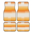 4-Piece Car Floor Mats Set, Orange Band Balance Crystal Velvet ...