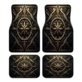 4-Piece Car Floor Mats Set, Retro Iron Art Crystal Velvet Automotive ...