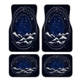 4-Piece Car Floor Mats Set, Starry Mountain Circle Crystal Velvet ...