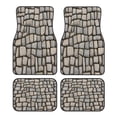 4-Piece Car Floor Mats Set, Stone Mosaic Pattern Crystal Velvet ...