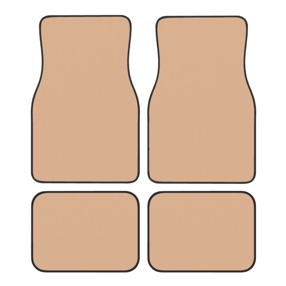 4-Piece Car Floor Mats Set, Sunkissed Gold Crystal Velvet Automotive ...