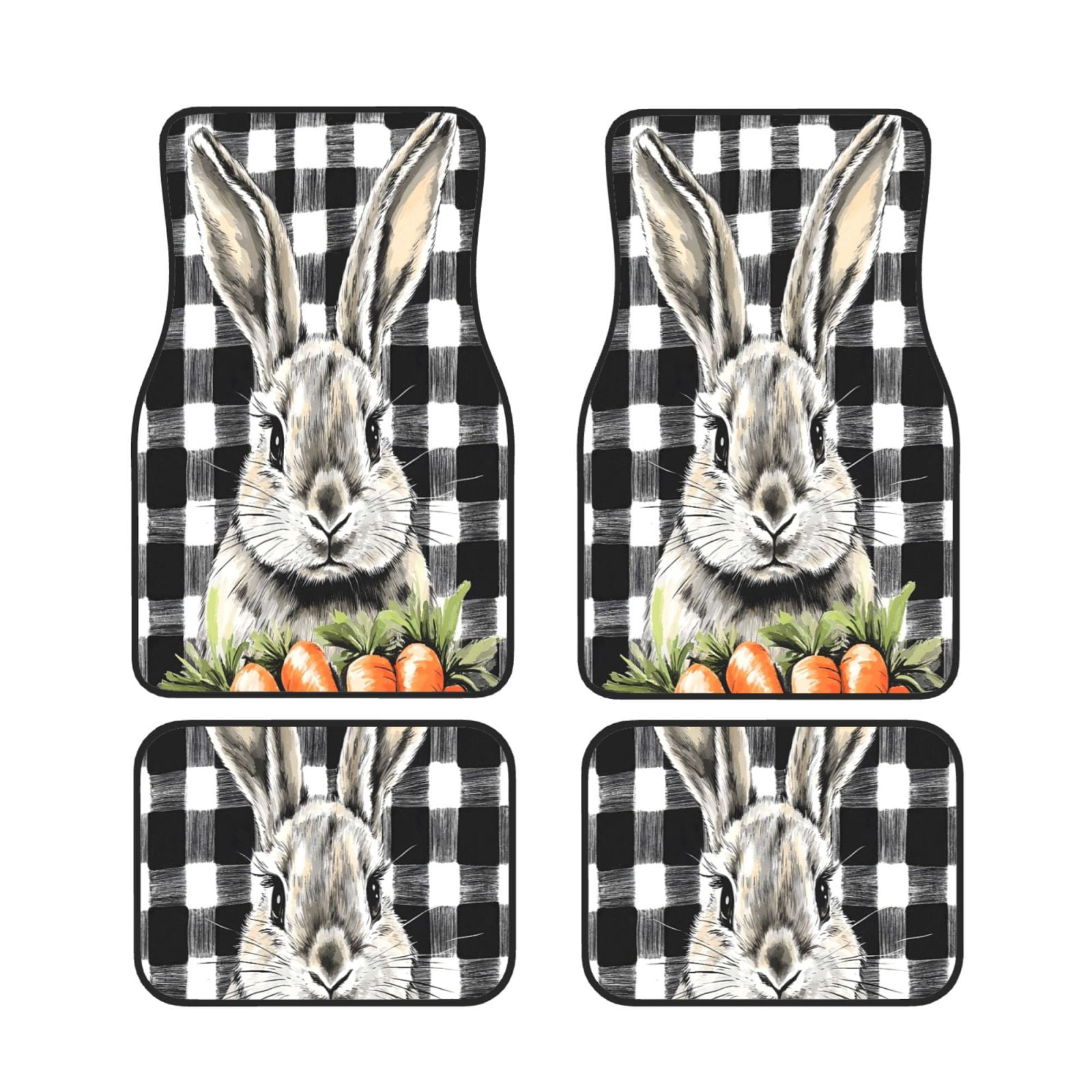 4 Piece Car Foot Mat Set Anti-Slip Washable Universal Car Floor Mats ...