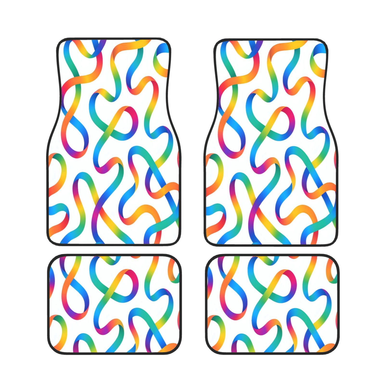4 Piece Car Foot Mat Set Anti-Slip Washable Universal Car Floor Mats ...