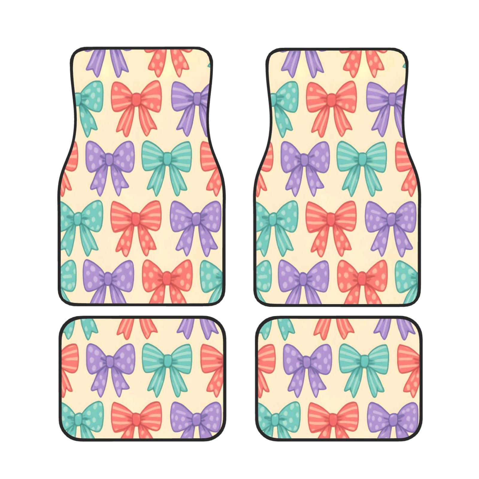 4 Piece Car Foot Mat Set Anti-Slip Washable Universal Car Floor Mats ...