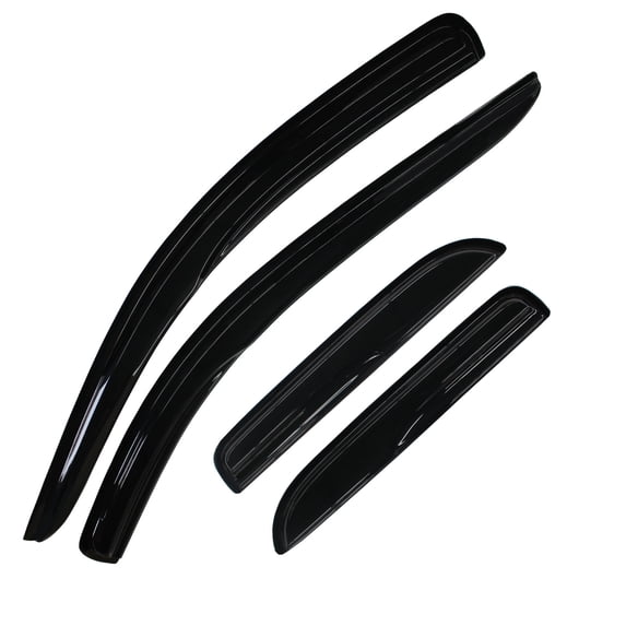 4-Piece Car Window Visor Guards, Dark Smoke Tint, Adhesive Mount-4x Car ...