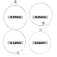 4-Piece Carbon Ukulele String Set, Transparent, Bright Tone, High End ...