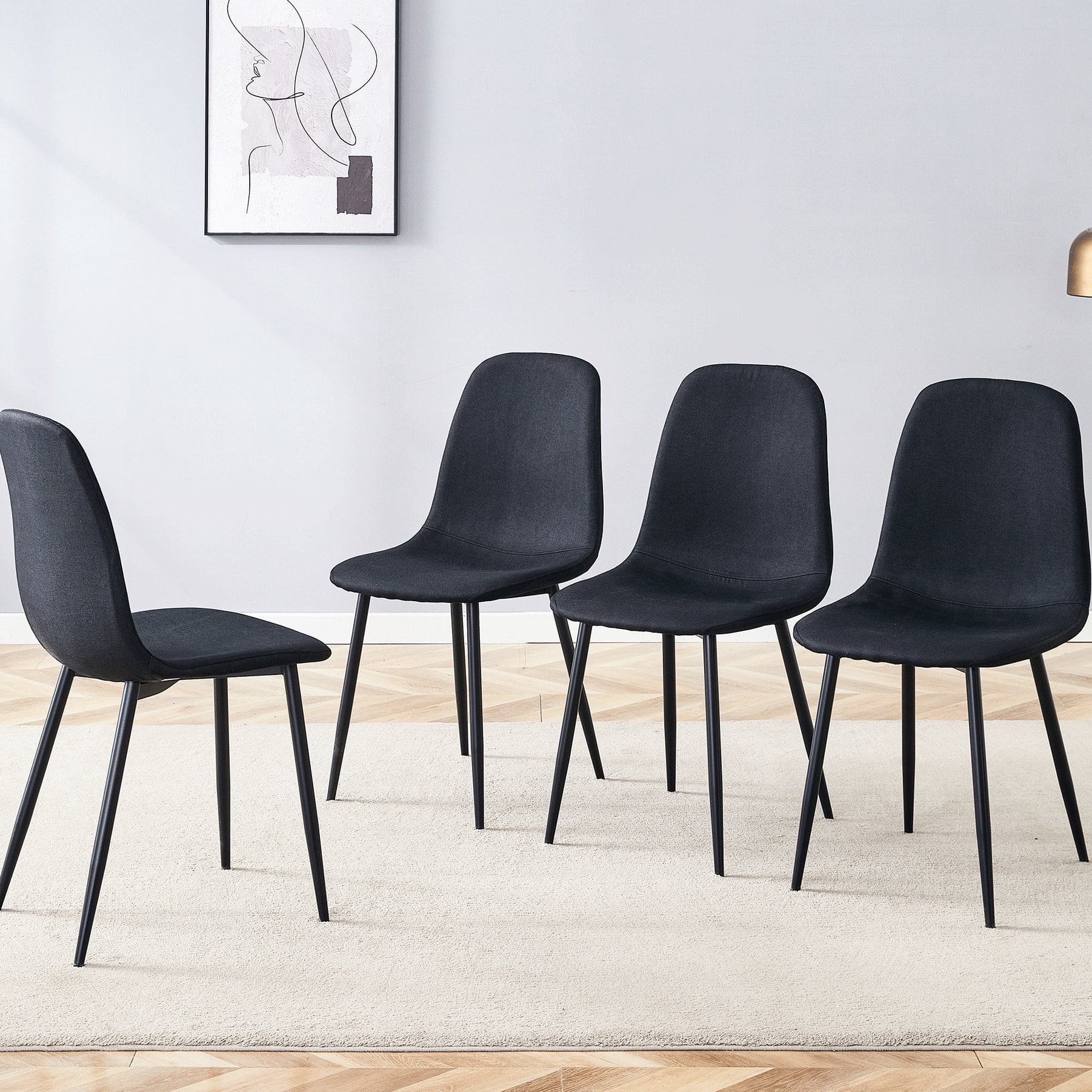 4-Piece Chair Set | Modern Design with Comfortable Seating | Easy ...