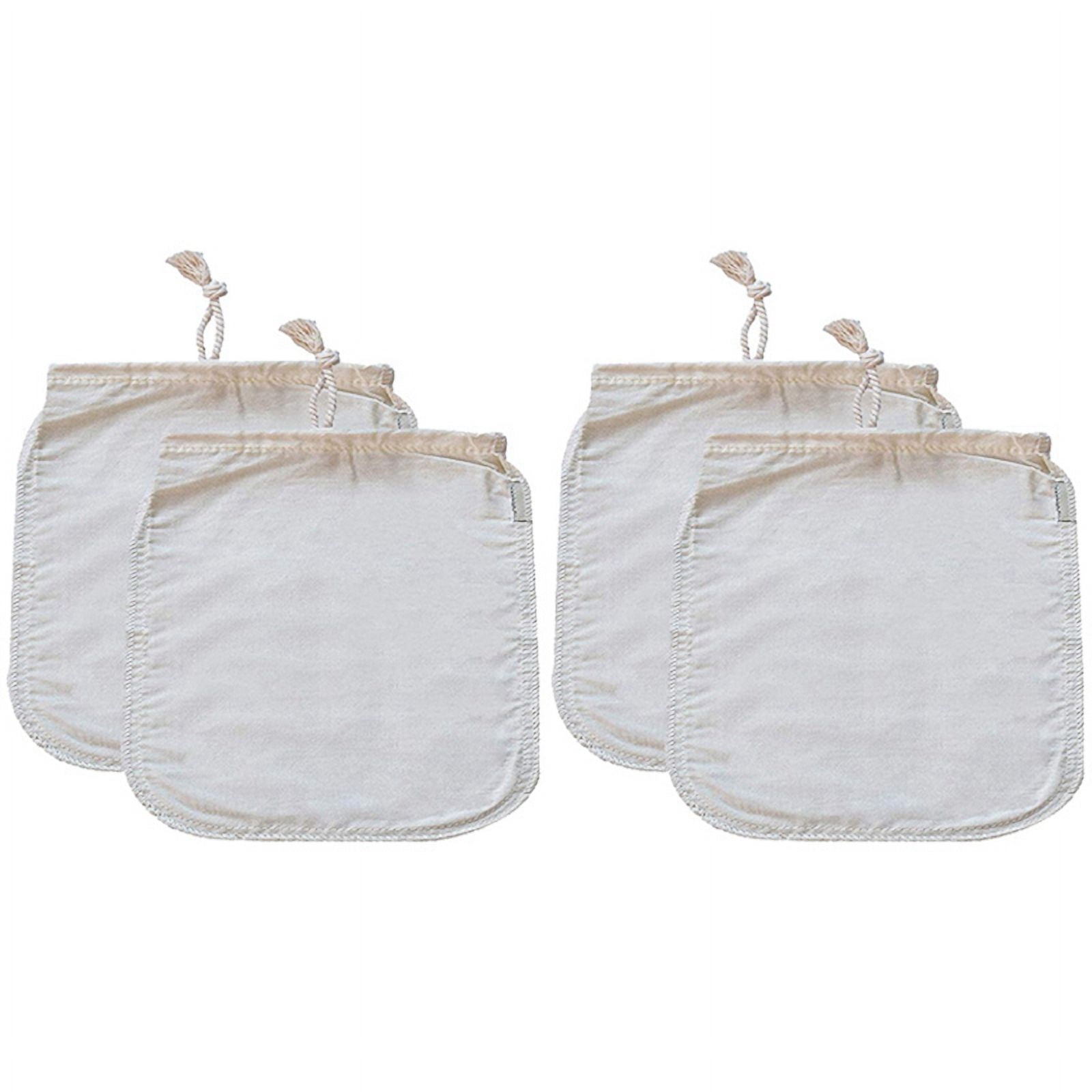 4-Piece Cheese Cloth, Fine Mesh Cord Cheesecloth Bag, Multiple-Use ...