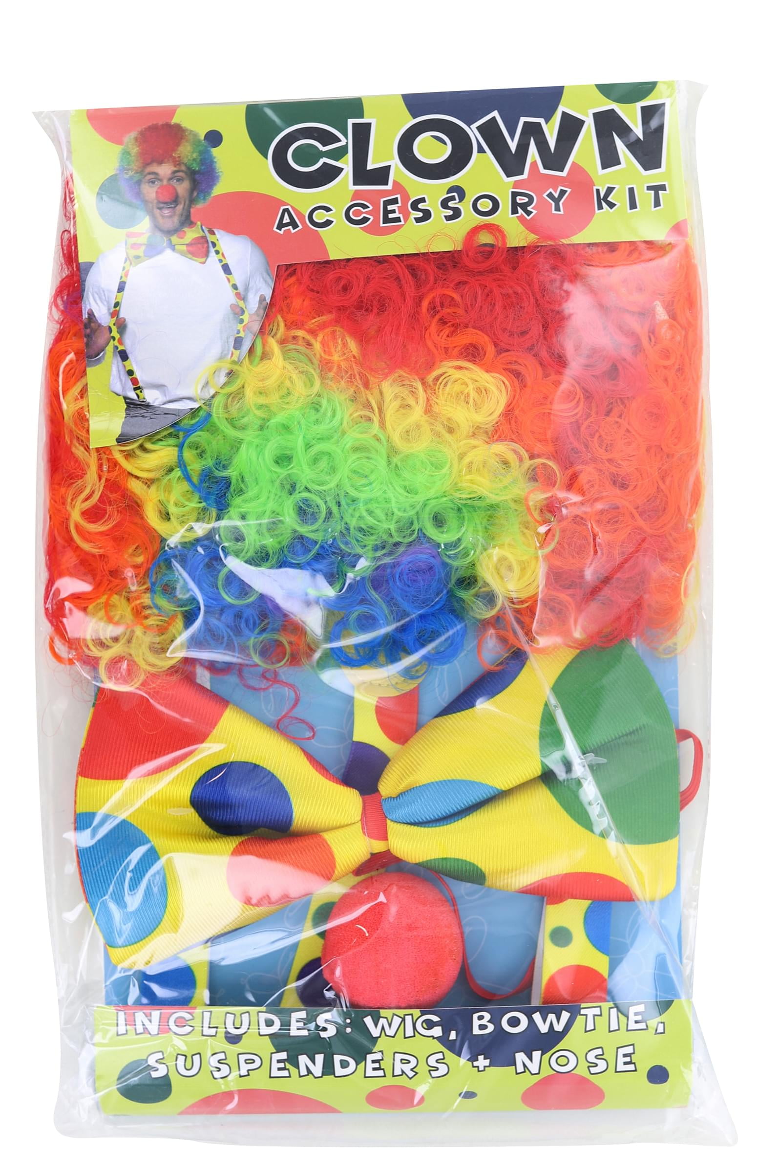 4-Piece Clown Adult Costume Accessory Kit - Walmart.com